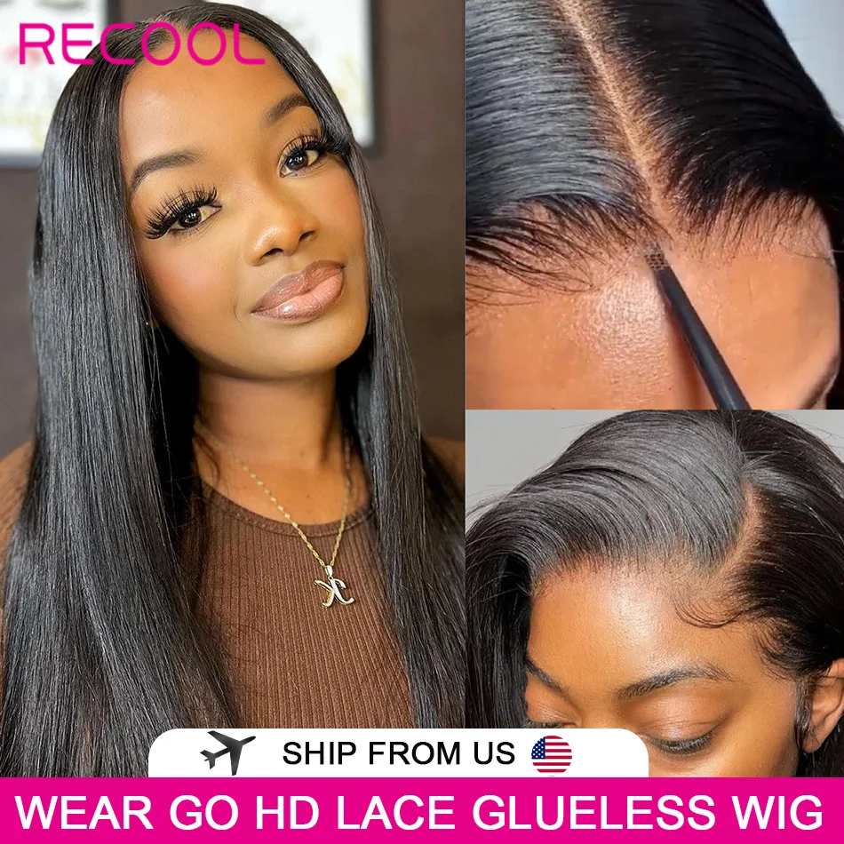 Recool-Glueless-Lace-Front-Human-Hair-Wigs-Bone-Straight-Lace-Front ...