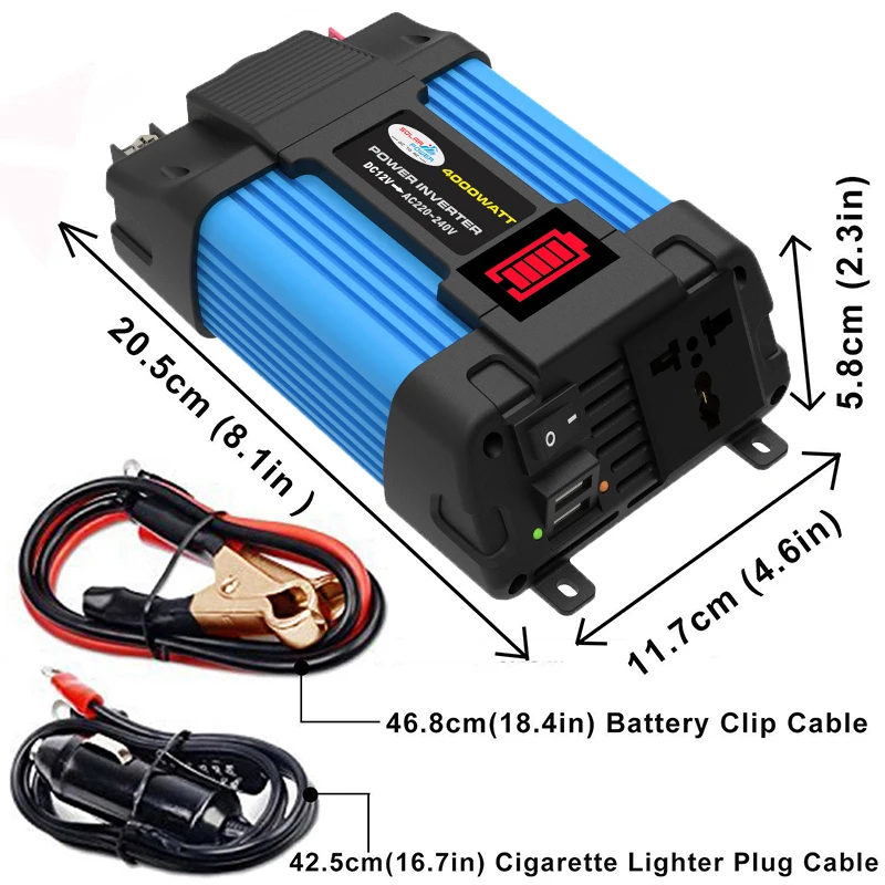 4000W-6000W-Car-Power-Inverter-LED-Voltage-Capacity-Display-Transformer ...