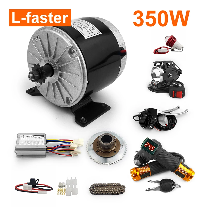 24V36V-350W-Elektrische-Roller-Pinsel-DC-Motor-Kit-MY1016-Motor-Mit-25H ...