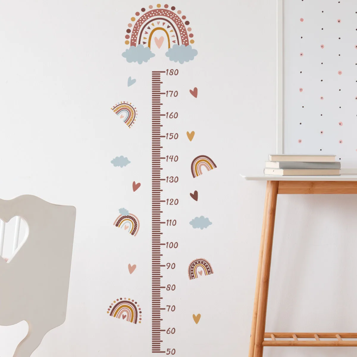 Pink-Rainbow-Growth-Chart-for-Kids-Wall-Stickers-Measure-Height-Wall ...