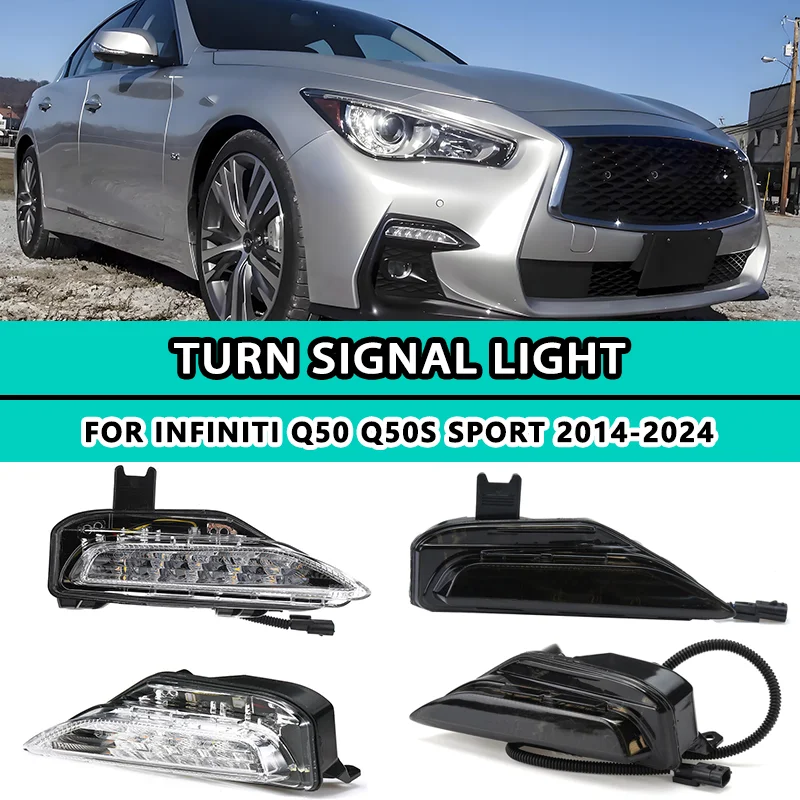 Car-Front-Bumper-LED-Turn-Signal-Light-For-Infiniti-Q50-Q50S-Sport-2014 ...