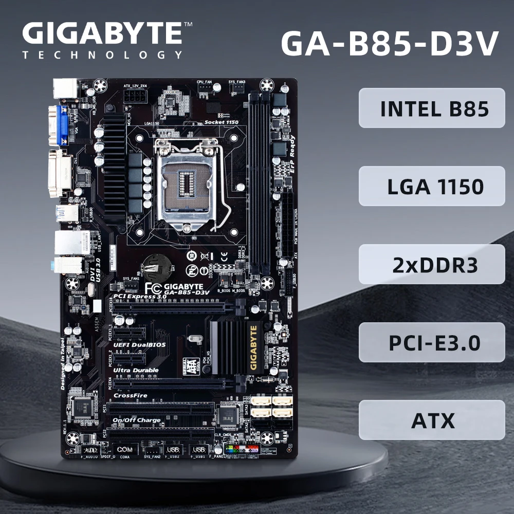 Gigabyte-GA-B85-D3V-Placa-m-e-LGA-1150-Chipset-Intel-B85-suporta-Core-4 ...