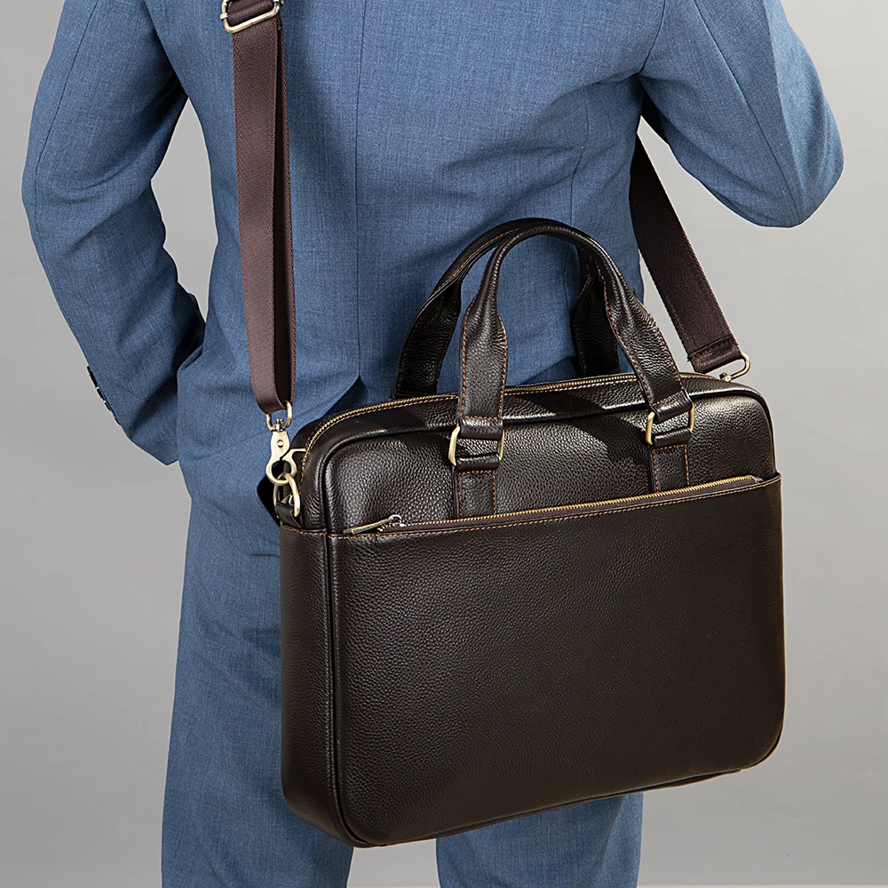 New-Leather-Executive-Briefcase-with-Handle-For-Conference-Vintage ...