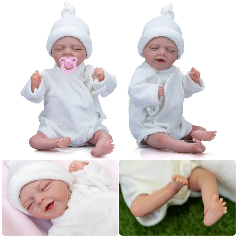 30cm Simulation Rebirth Dolls Kids Birthday Gift Dress Up Reborn Baby ...