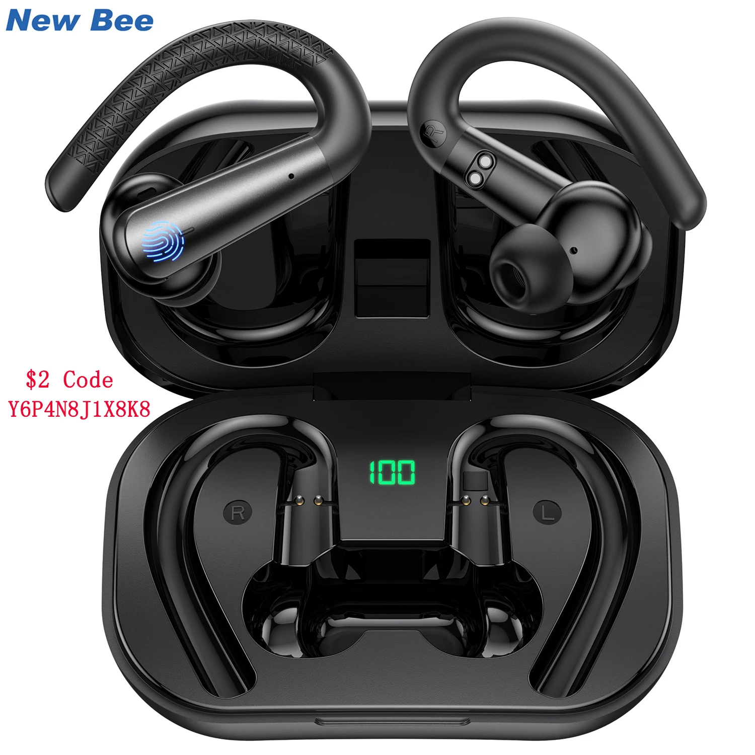 New-Bee-X13-Wireless-Earbuds-Sport-TWS-Bluetooth-Headset-40Hrs ...