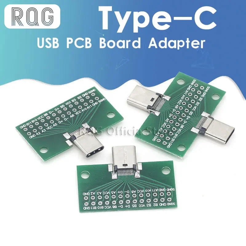 Type-C Male to Female USB 3.1 Test PCB Board Adapter Type C 24P 2.54mm ...