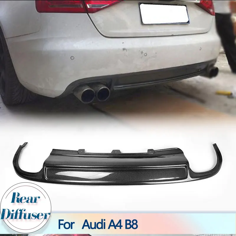 Car-Rear-Bumper-Diffuser-Lip-Spoiler-for-Audi-A4-B8-Standard-Sedan-2009 ...