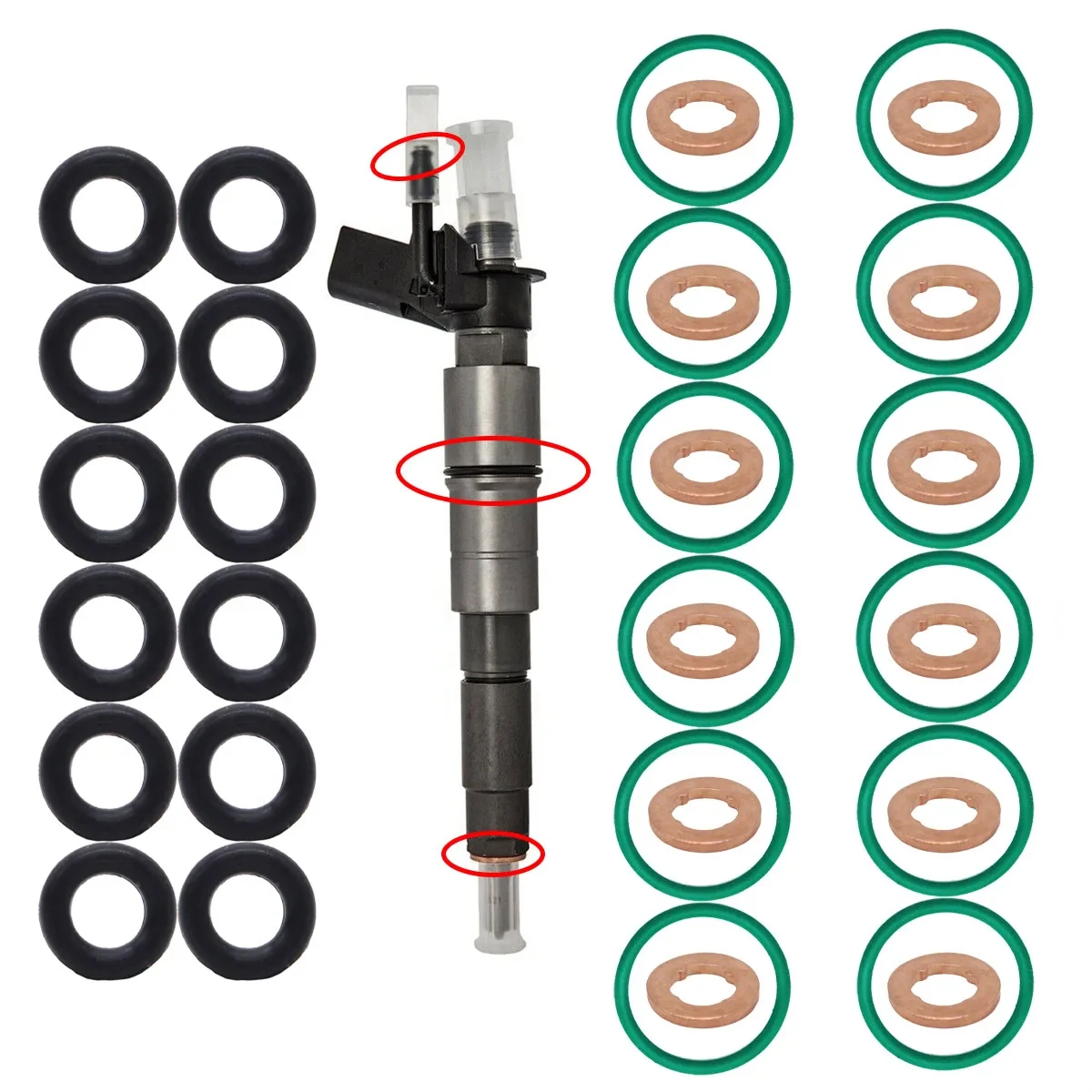 Fuel-Injector-Nozzle-Copper-Gasket-O-ring-Seal-Kit-For-VW-Multivan-T5 ...