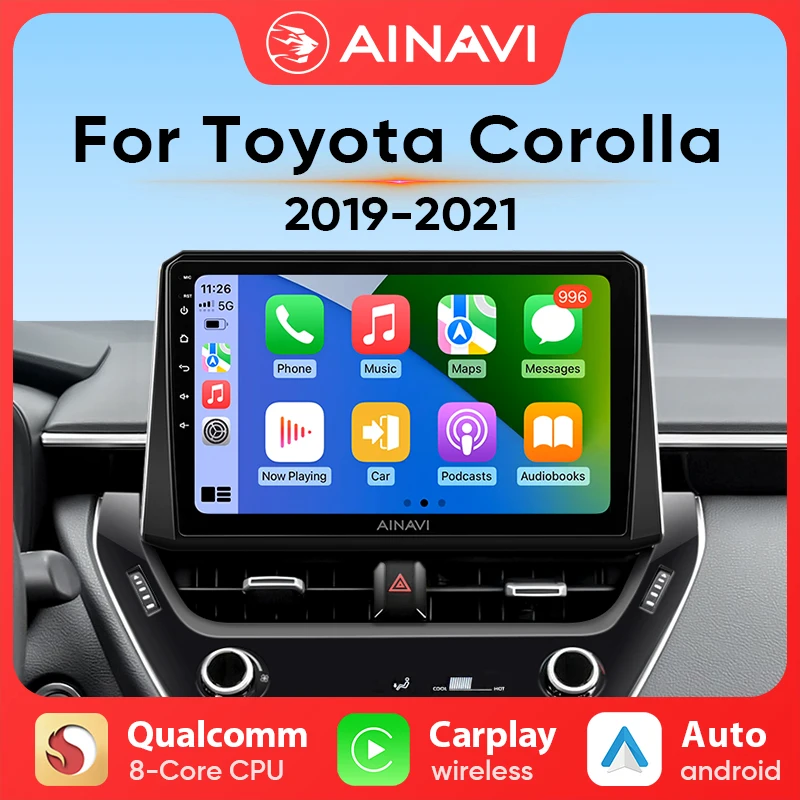 Ainavi Multimedia Player For Toyota Corolla 12 2019-2022 Carplay Android Auto Car Radio Stereo ...