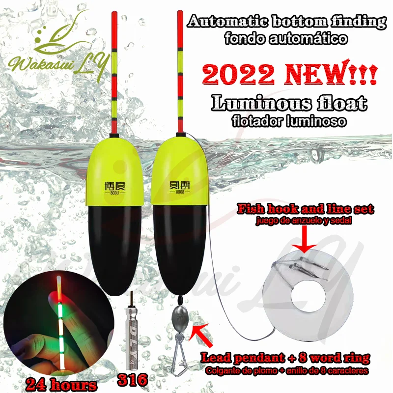 2024New-Automatic-Bottom-LED-Electron-Fishing-Float-Tackle-Accessories ...