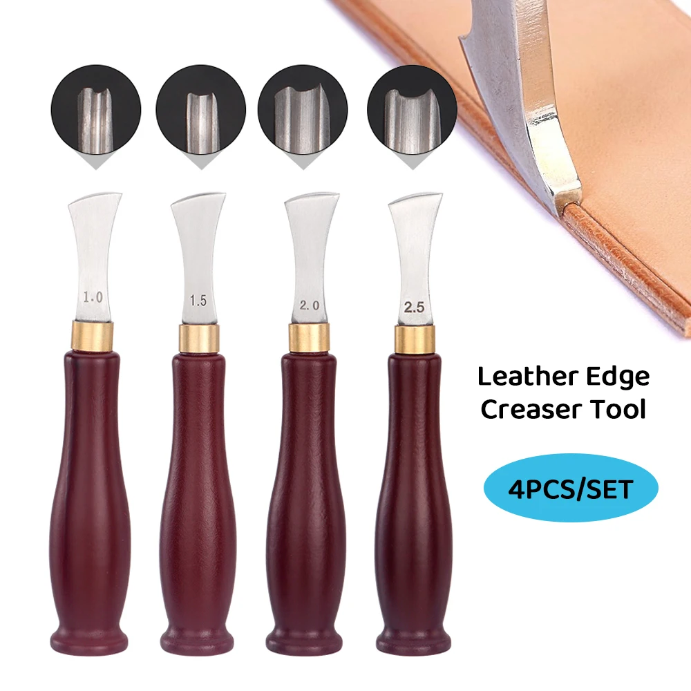 4pcs Leather Edge Sector Shallow Groove Edges Pressure Line Punch ...