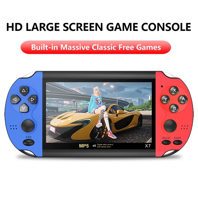 X7Plus Handheld Game Console, Tela HD, Portátil, Áudio, Video Player ...