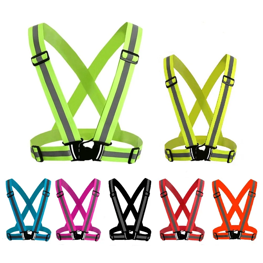 Elastic-Highlight-Reflective-Straps-Night-Running-Riding-Clothing-Vest ...