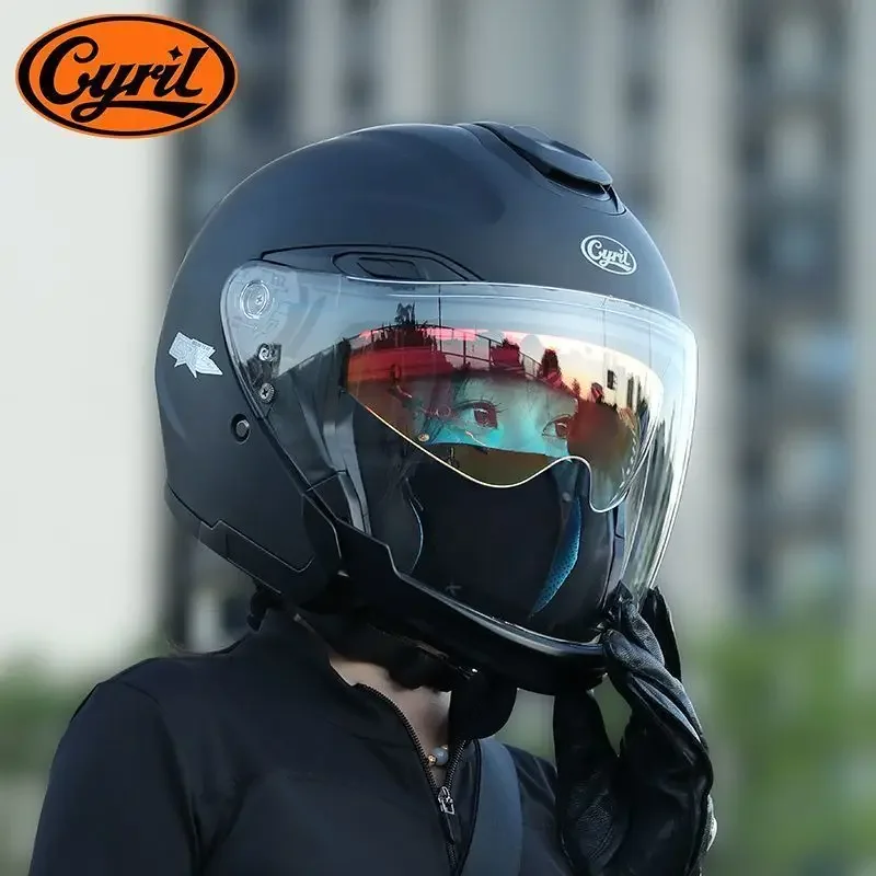 CYRIL-Open-face-Helmet-Dual-Lens-half-Motorcycle-helmet-off-road-Racing ...