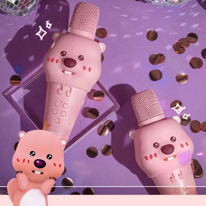 Wireless-Microphone-Loopy-Pink-Beaver-Cute-Ruby-Cartoon-Microphone-K ...