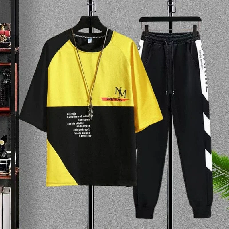 Sports-Suits-Jogger-Men-s-Clothing-Alphabet-T-Shirt-Man-Sweatpants ...