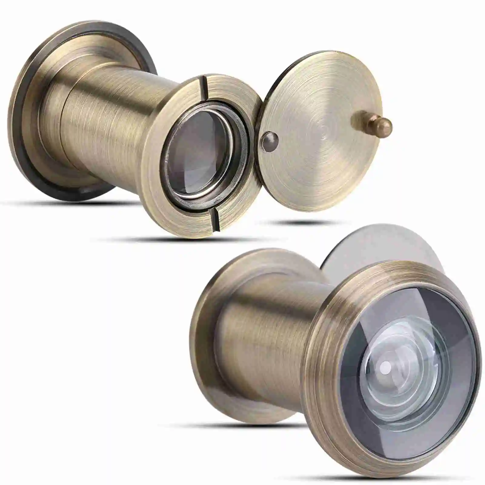 ZK20 Home Security Optical Glass 220 Degree Wide Angle Door Scope ...