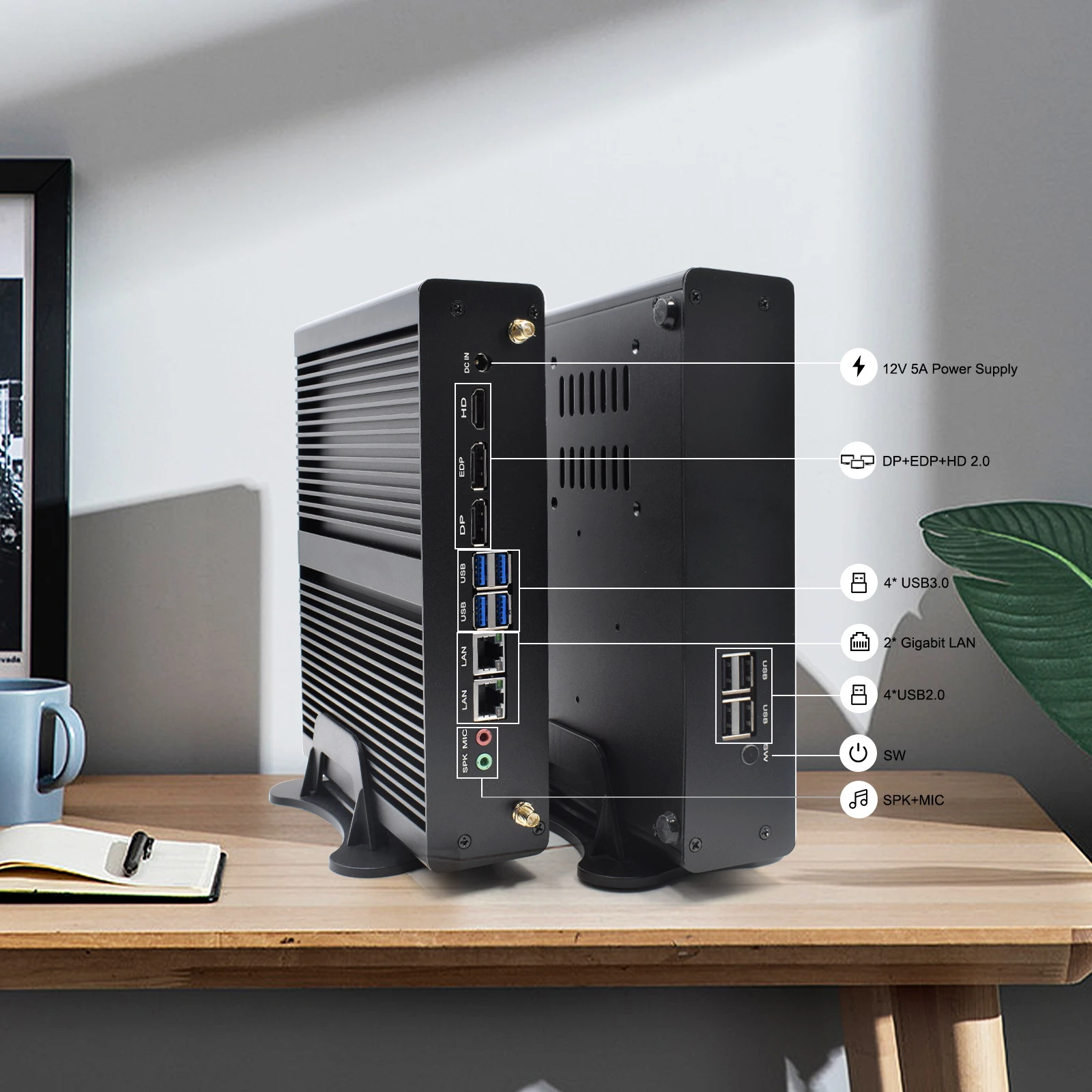 2022 HYSTOU 미니 PC windows 11 8 세대 인텔 코어 2 * DDR4 8G 128G 256G SSD 게임 ...