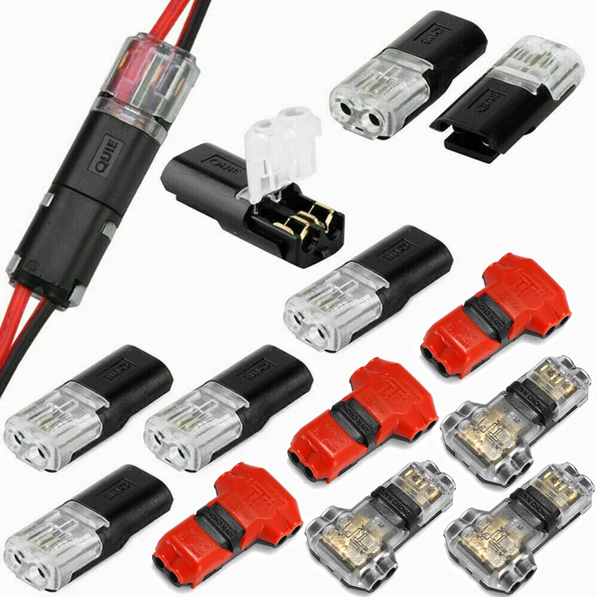 2pin Pluggable Wire Connector Quick Splice No Waterproof Electrical ...