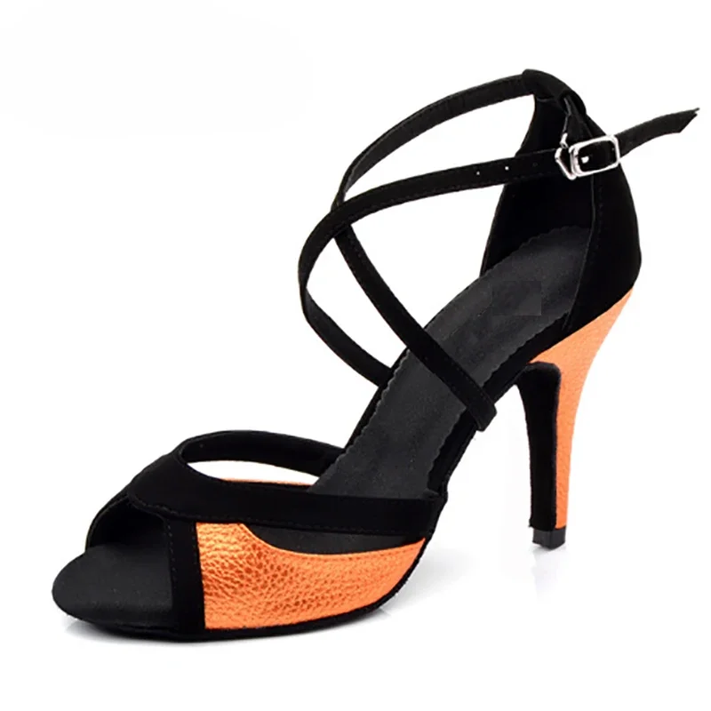 Orange-Latin-Dance-Shoes-Women-Summer-Jazz-Tango-Modern-Indoor-Sandals ...