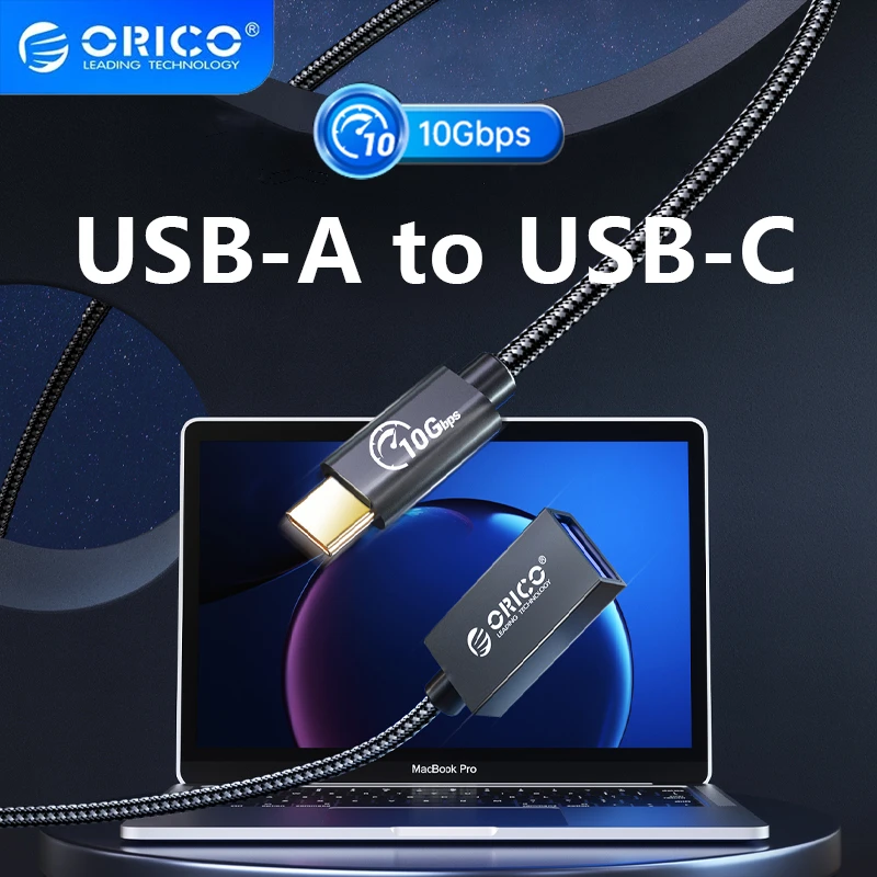 Orico 10gbps gen2 tipo c cabo usb3.1 pd60w cabo de carregamento rápido otg adaptador cabo ...