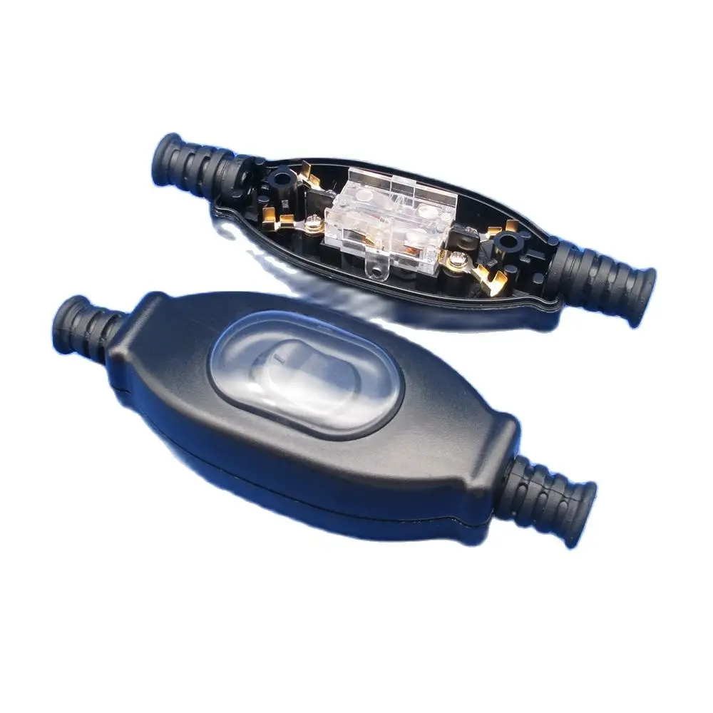 1-PCS-waterproof-in-line-switch-cord-switch-IP65-round-wire-Silver ...