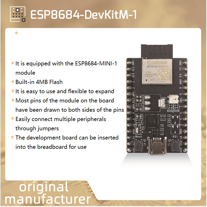 ESP8684-DevKitM-1 development board, built-in ESP8684-MINI-1 module ...