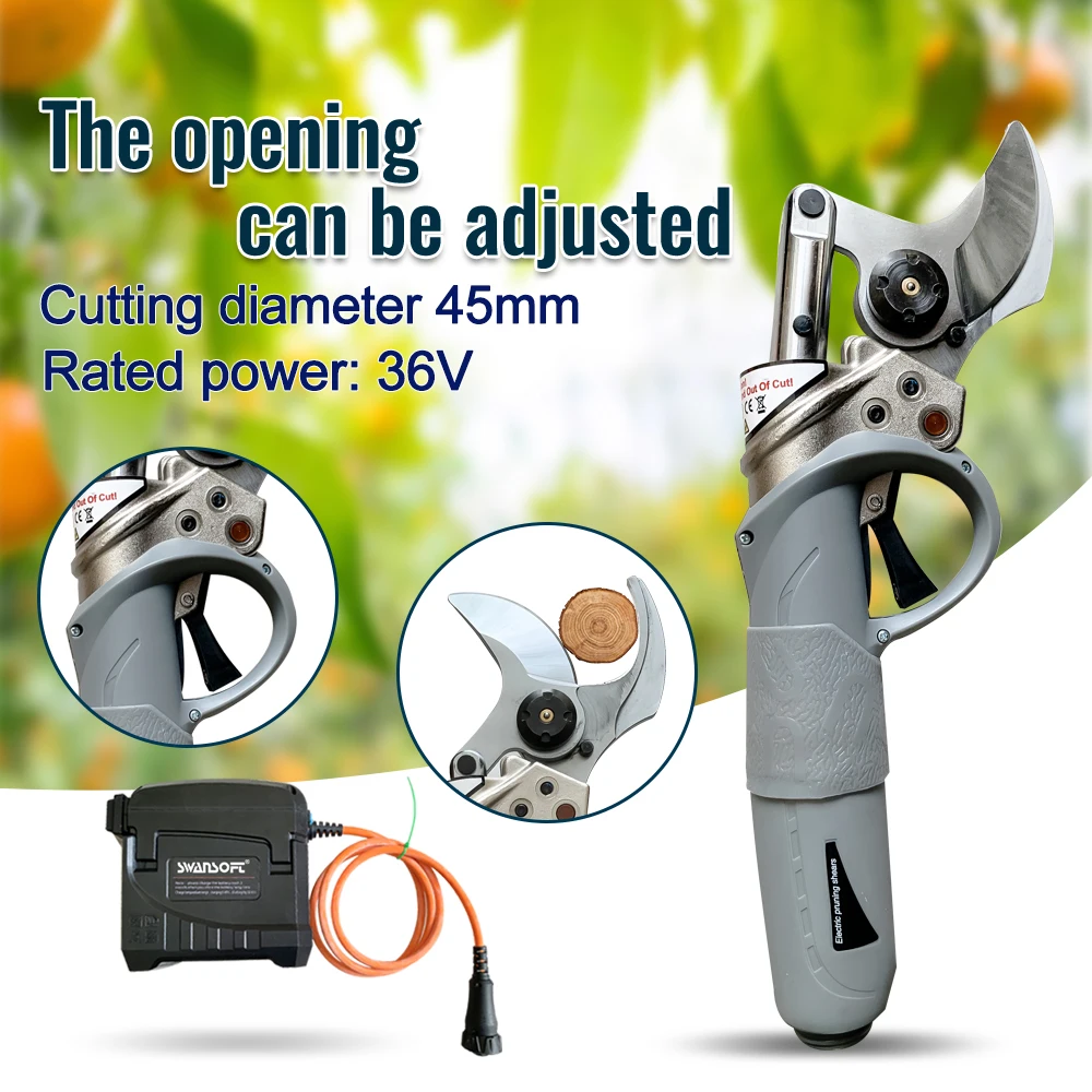 SWANSOFT-45mm-36V-Professional-Electric-anvil-Pruner-Electric-Fruit ...