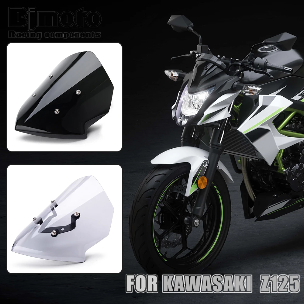 Motorcycle-Accessories-Windscreens-Wind-Deflector-For-Kawasaki-Z125-Z ...