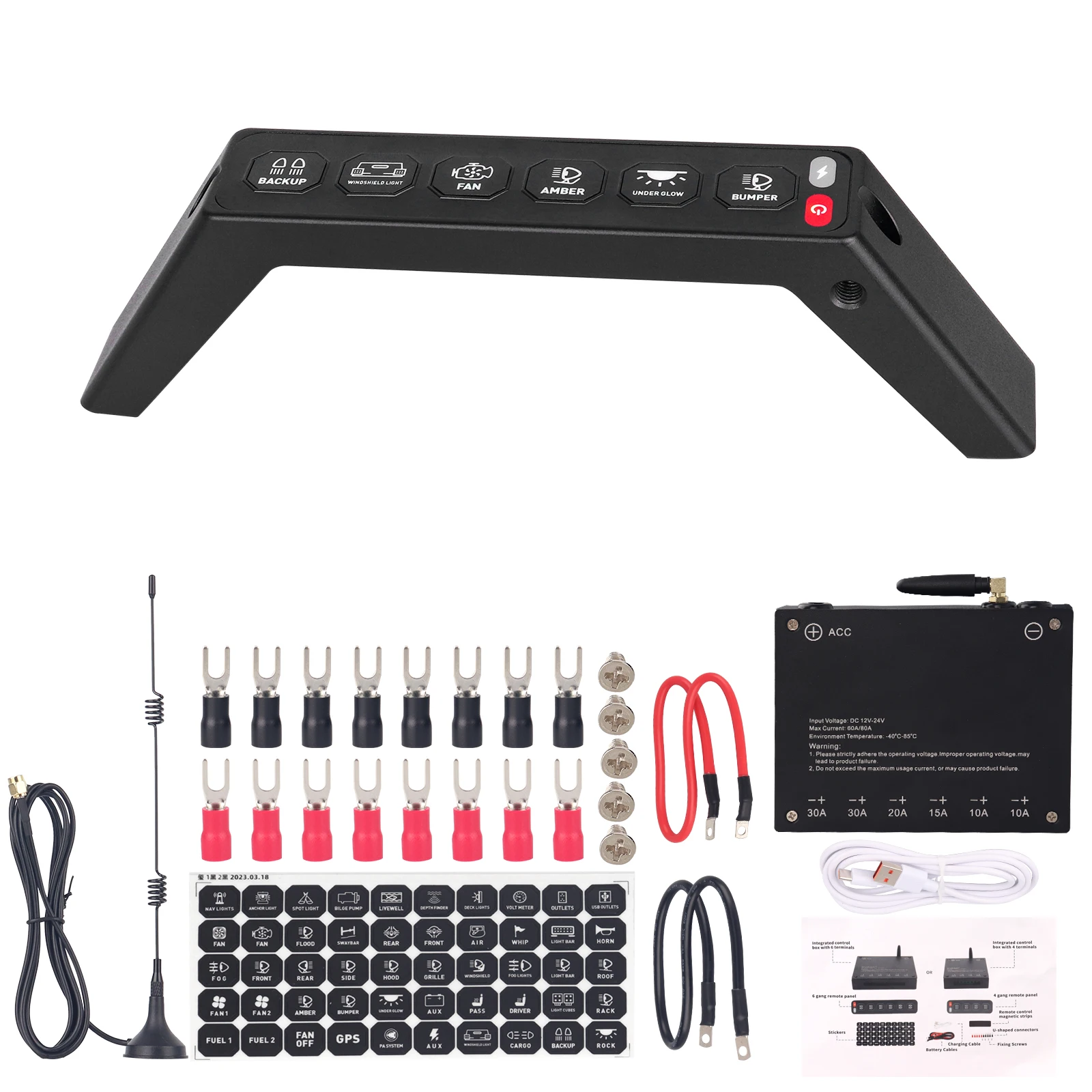 Grab Handle Switch Panel for Jeep Wrangler JL 2018-2024 Multifunction ...