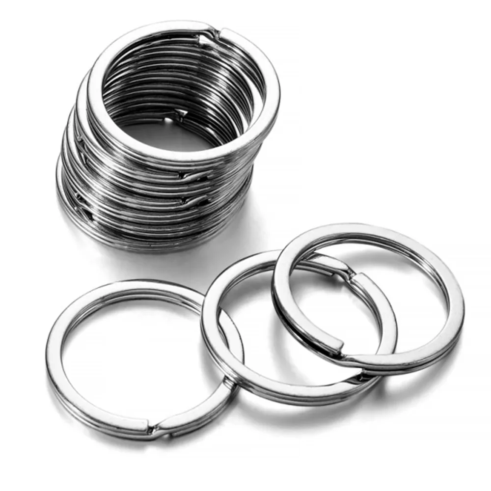 10-20Pcs-15-35mm-Stainless-Steel-Key-Ring-Split-Ring-Keyfob-Key-Holder ...