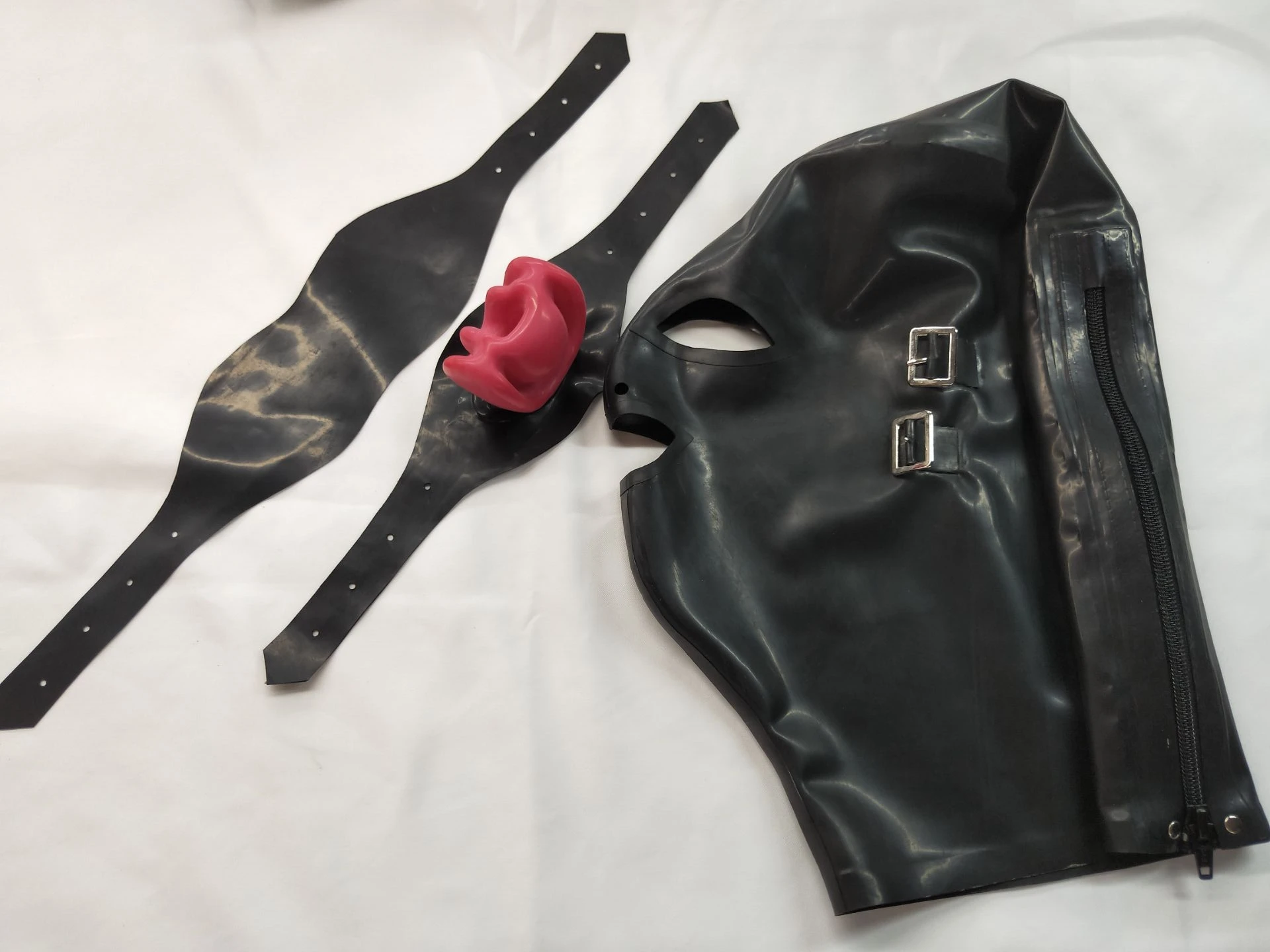 Sexy-Black-Fetish-Latex-Hood-Mask-Rubber-Full-Enclosure-Blindfold-with ...