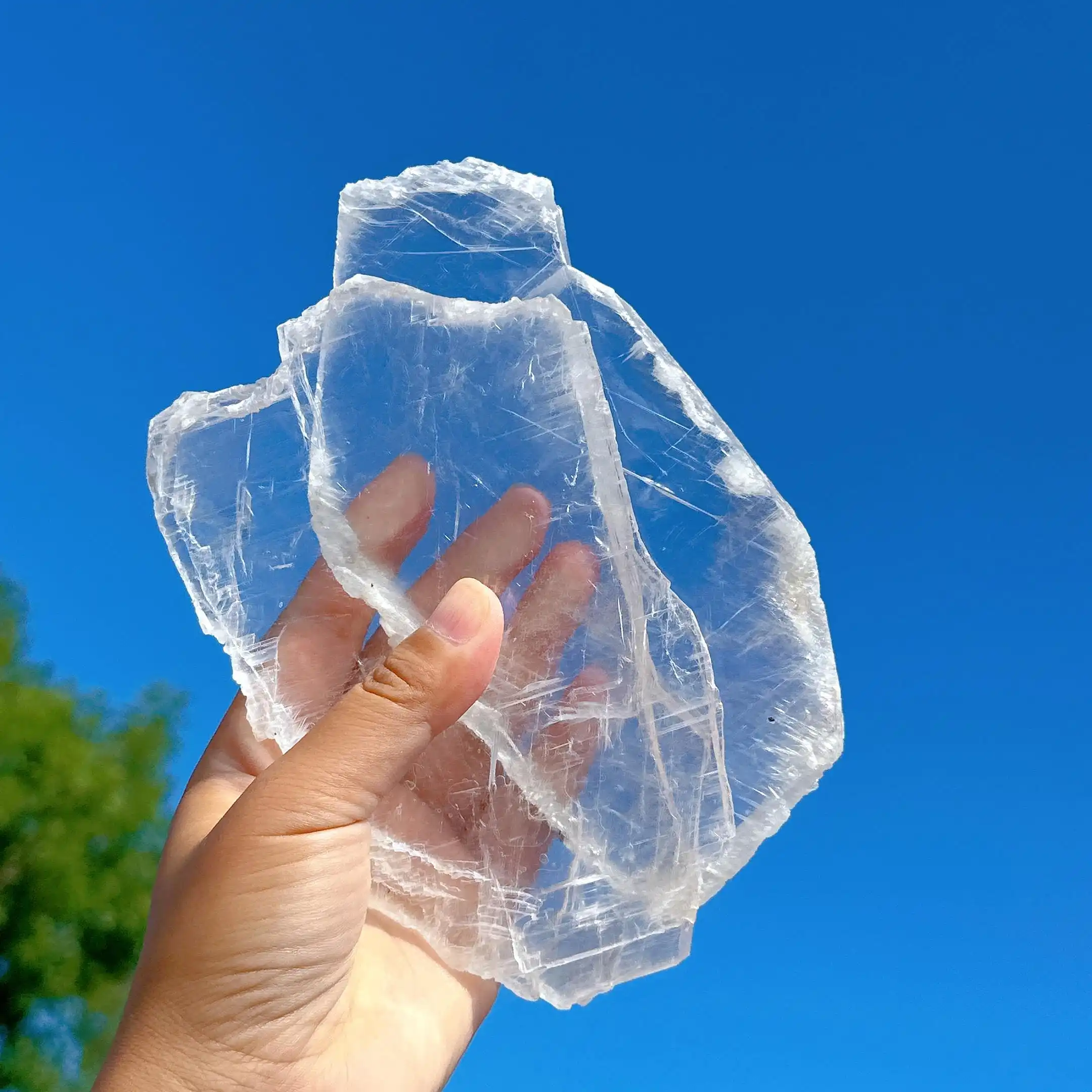 1PC Clear Selenite Plate, Selenite Display Specimens, Utah Selenite ...