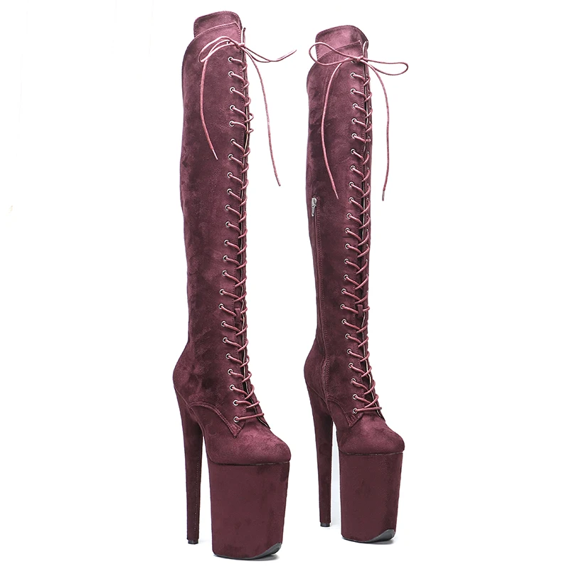 Leecabe Pole Dance Shoes Boots | Suede High Heels Platform | Boots Pole ...