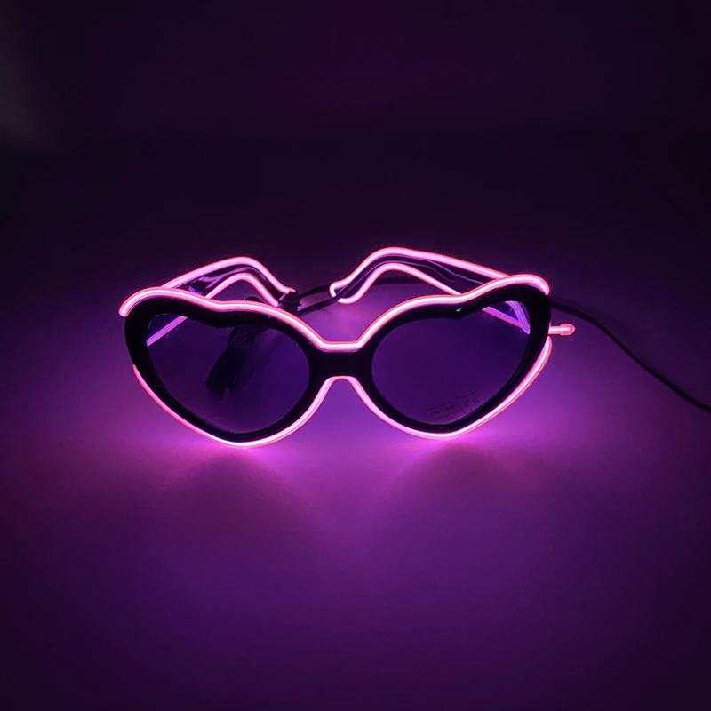 Fashion-Heart-Shape-Decorative-Glasses-Glowing-Decoration-Neon-Light ...