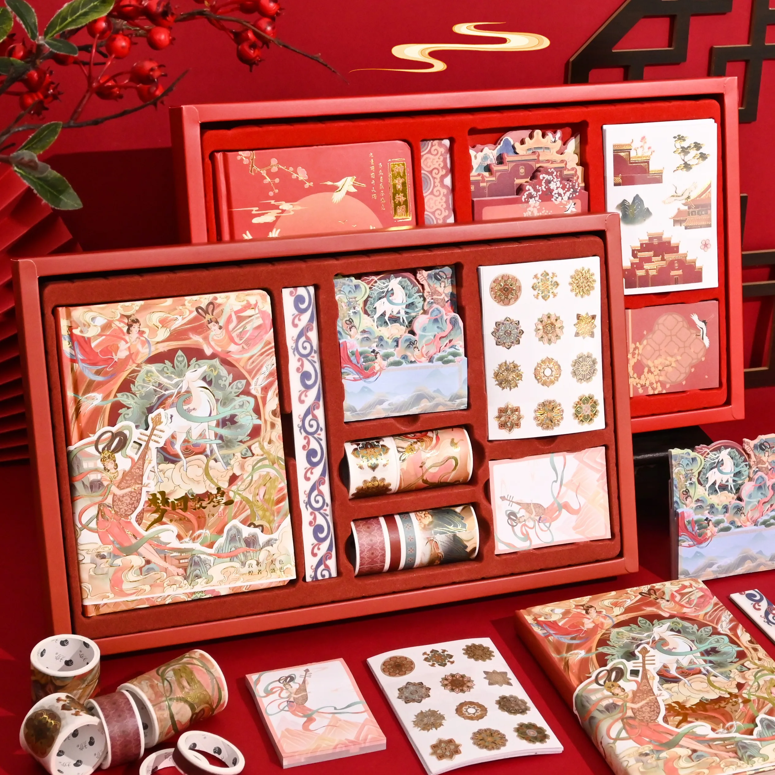 Dunhuang Style Notebook Gift Box Ancient Style Hand Ledger Book Chinese ...