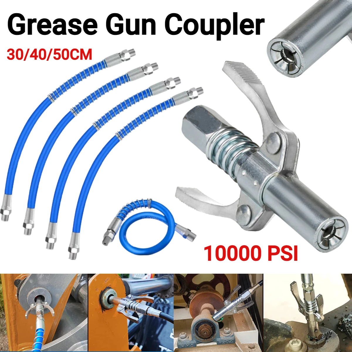 Grease-Gun-Coupler-10000-PSI-NPTI-8-Oil-Pump-Quick-Release-Grease-Tip ...
