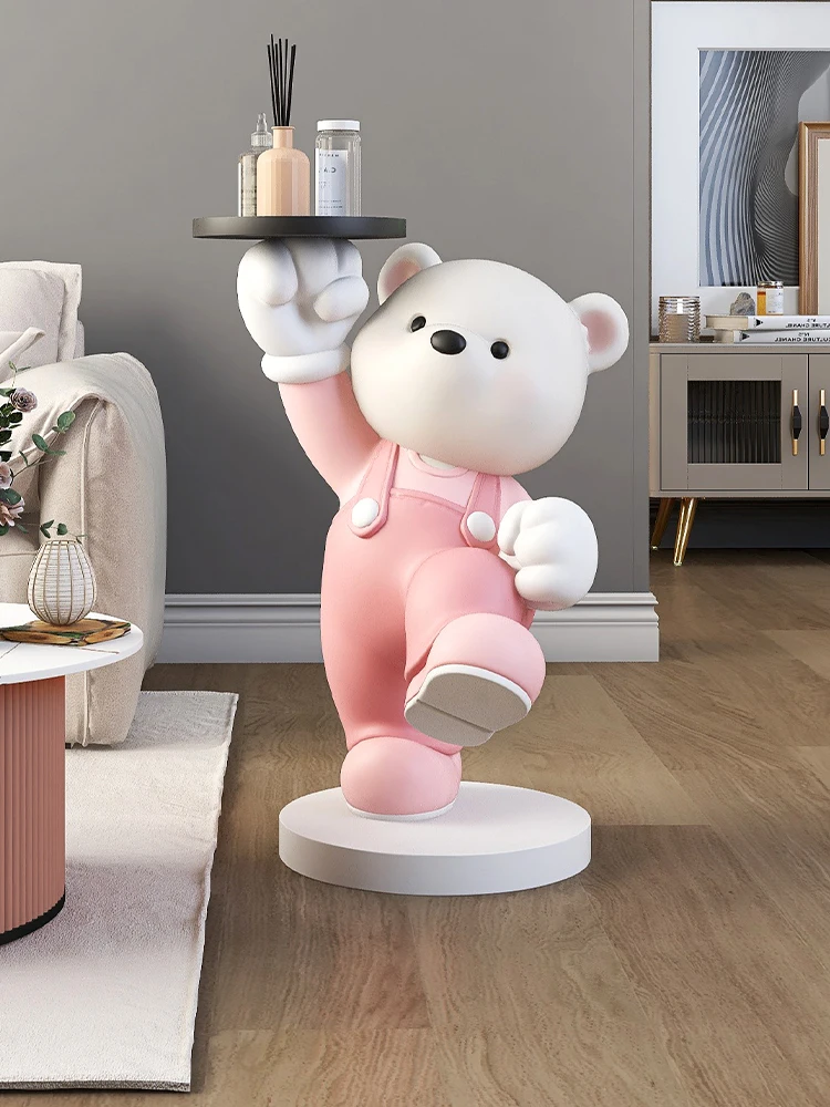 Home-Decor-Sculpture-Nordic-Bear-Statue-Side-Table-Floor-Decor-TV ...