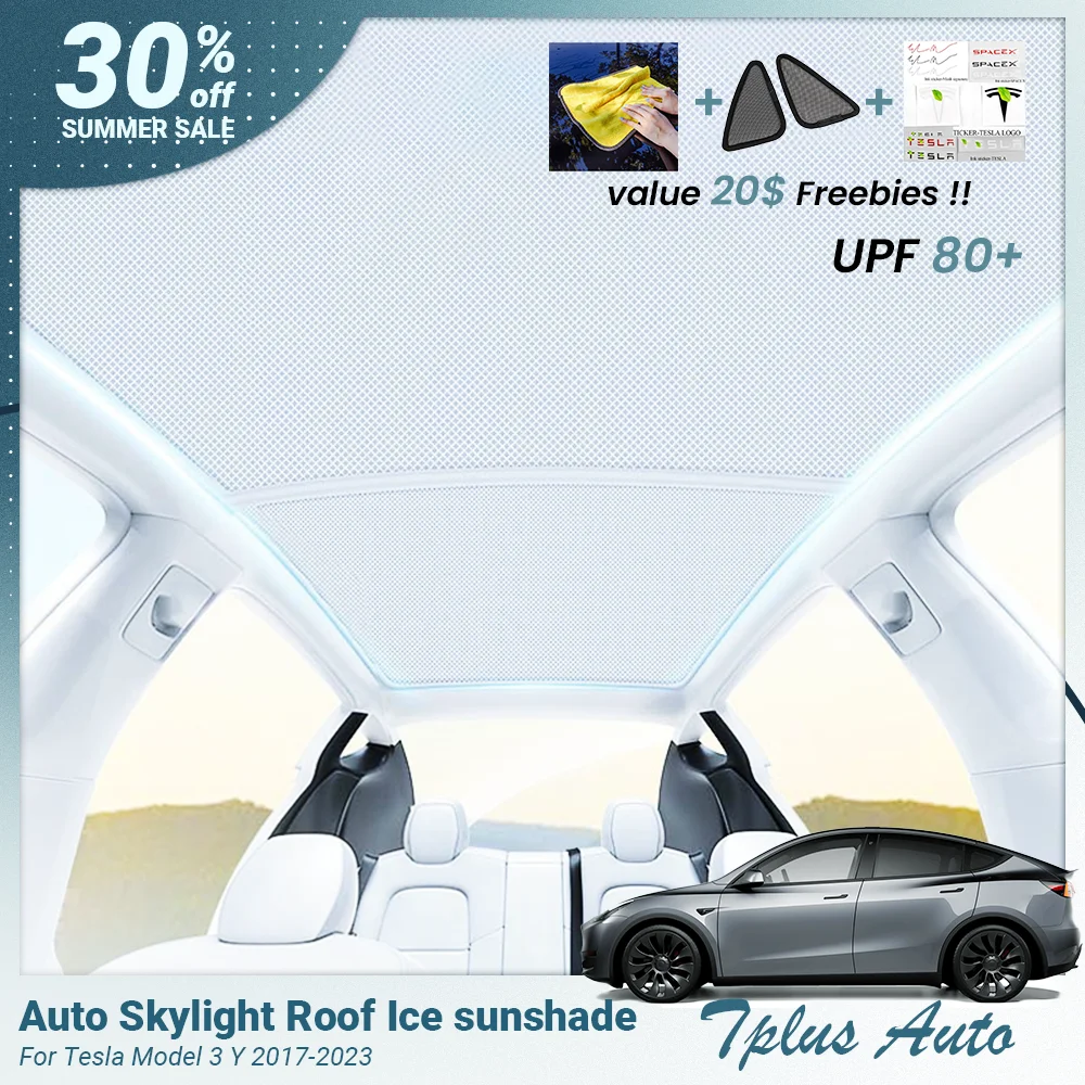 2023-Tesla-Car-Sunshade-Ice-Cloth-Buckle-Sun-Shades-Glass-roof-Cooling ...
