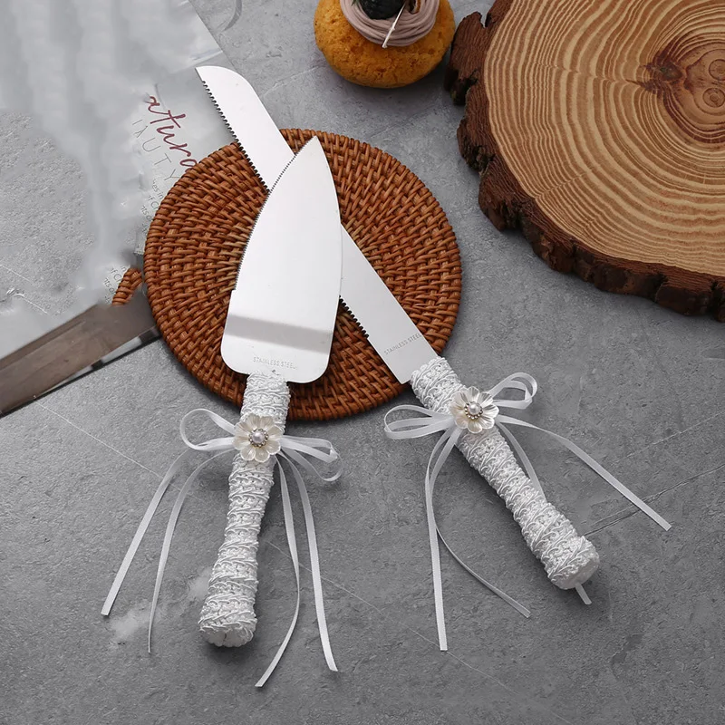 Personalized Stainless Steel Cake Knife Spatula Set Wedding Cake Shovel ...