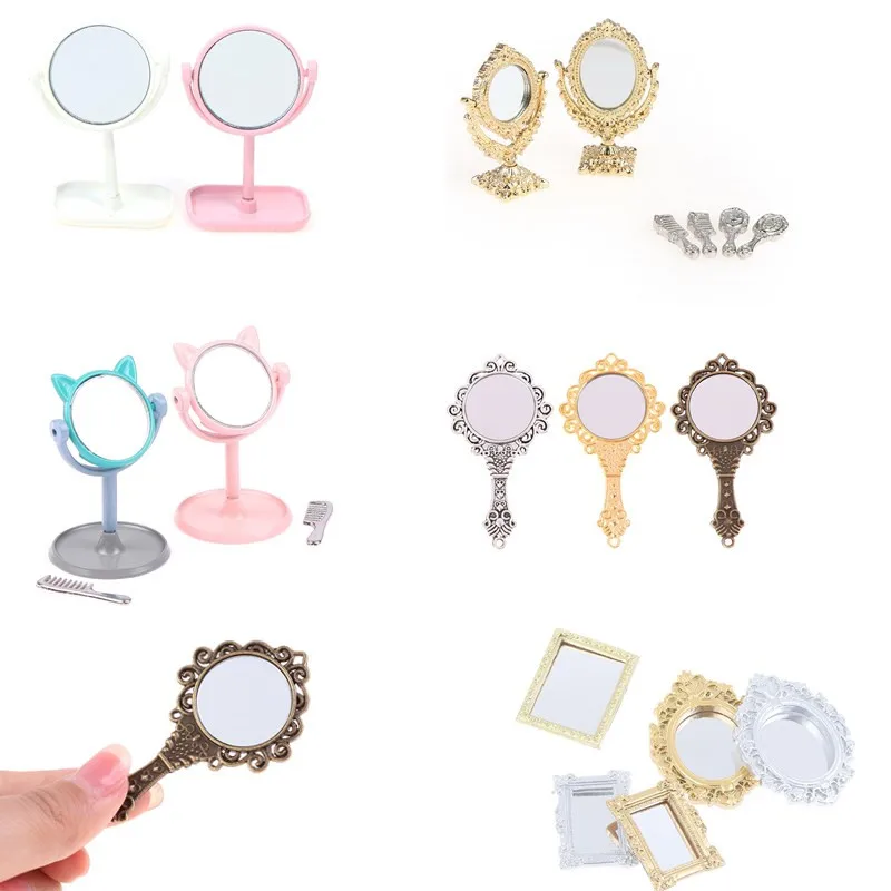 Hot-Sale-1pc-Dollhouse-Dressing-Mirror-Kawaii-Mini-Doll-Miniature ...