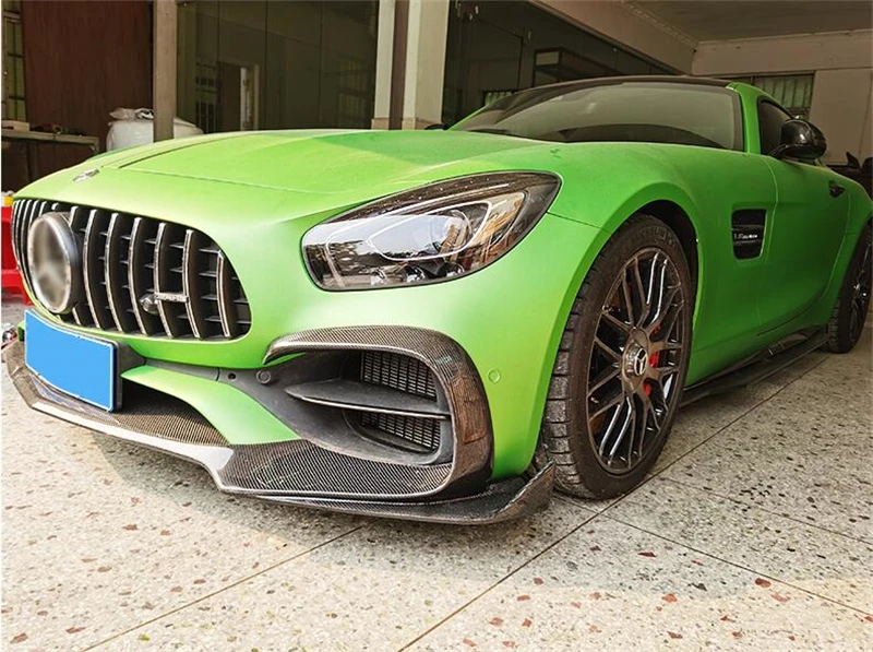 Za Mercedes Benz AMG GT GTS GTC GTR 2015-2023 REAL karbonska vlakna Prednji difuzor za usne ...