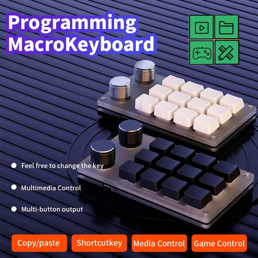 AMMTOO-Programming-Macro-Keyboard-Custom-Knob-Keyboard-12-Key-2-Knob ...