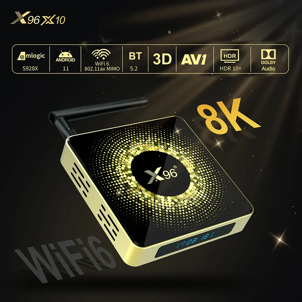 X96 X10 Amlogic S928X 4GB+32GB/8GB+128GB Android 11 2.4G& 5.8G Dual ...