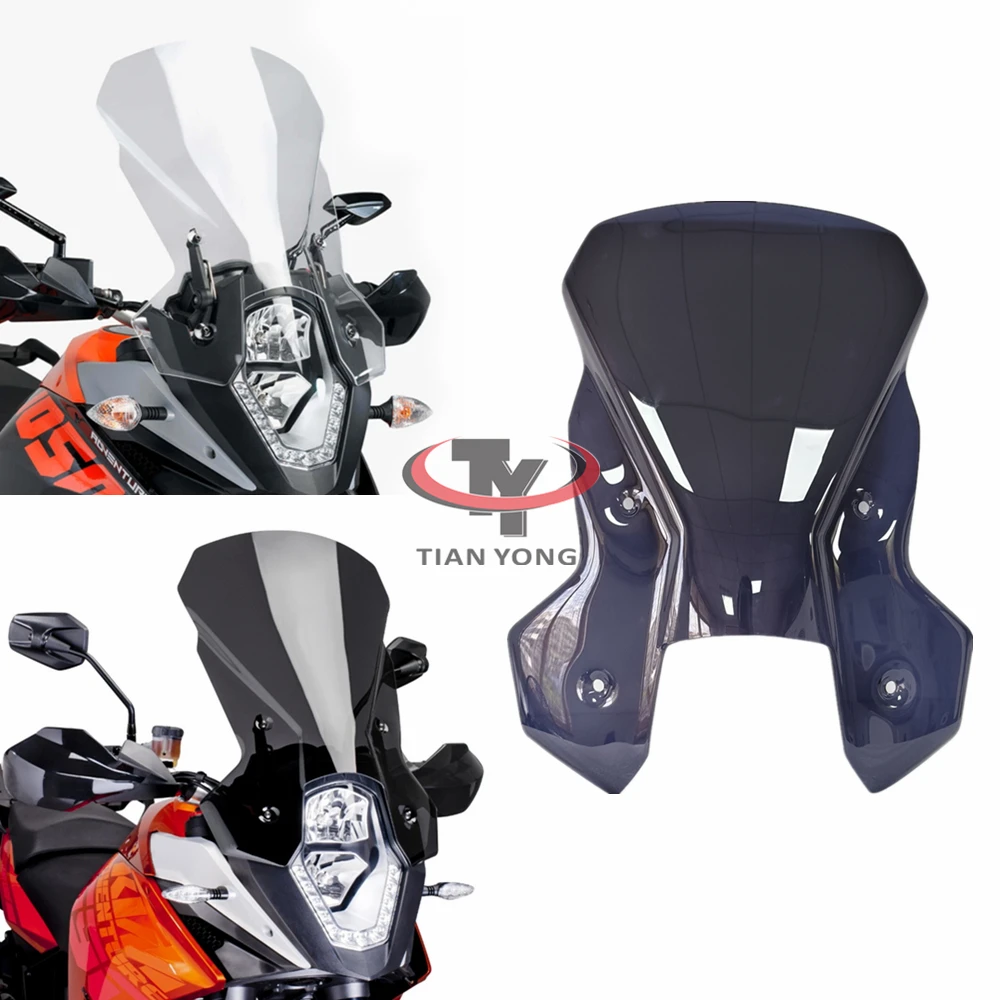 For-KTM-Adventure-1190-1190R-2013-2014-2015-Windshield-Windscreen-Wind ...
