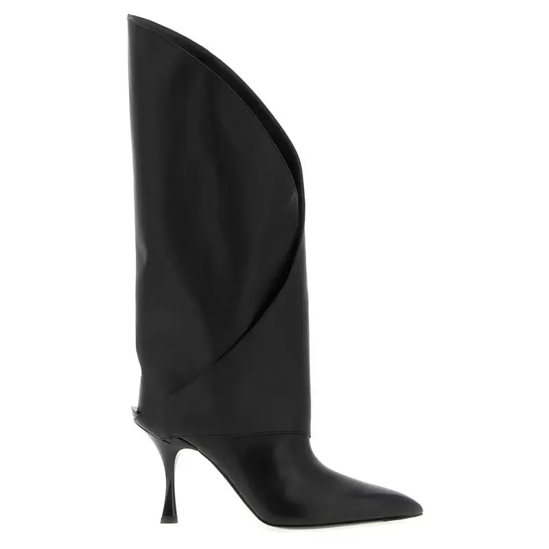 2025 Tacones altos ajustados para mujeres europeas y americanas, botas ...