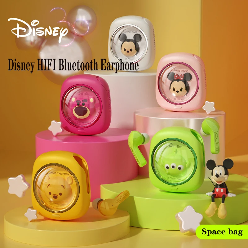 Disney Mickey Minnie Winnie Lotso Alien Bluetooth Headphones HIFI Sound ...