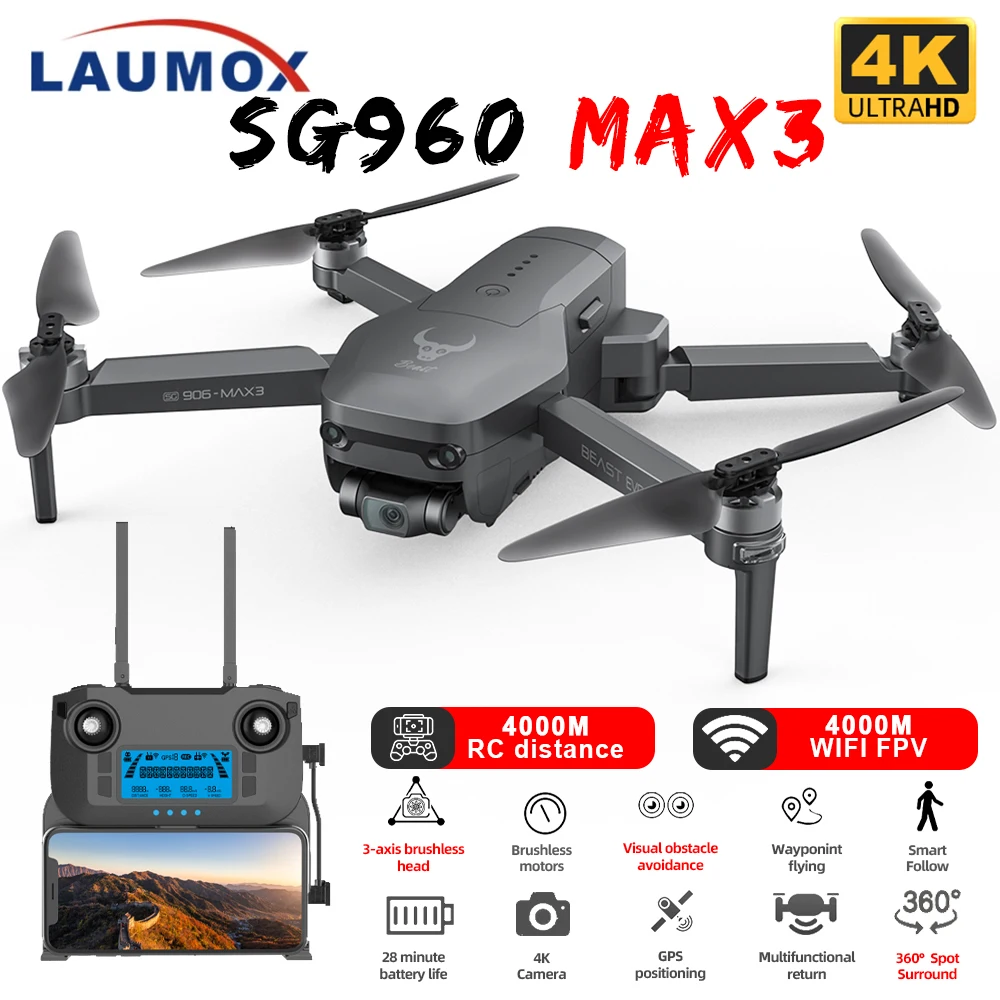 Zll Sg906 Max3 Gps Drone 4k Professional Camera Visual Obstacle ...