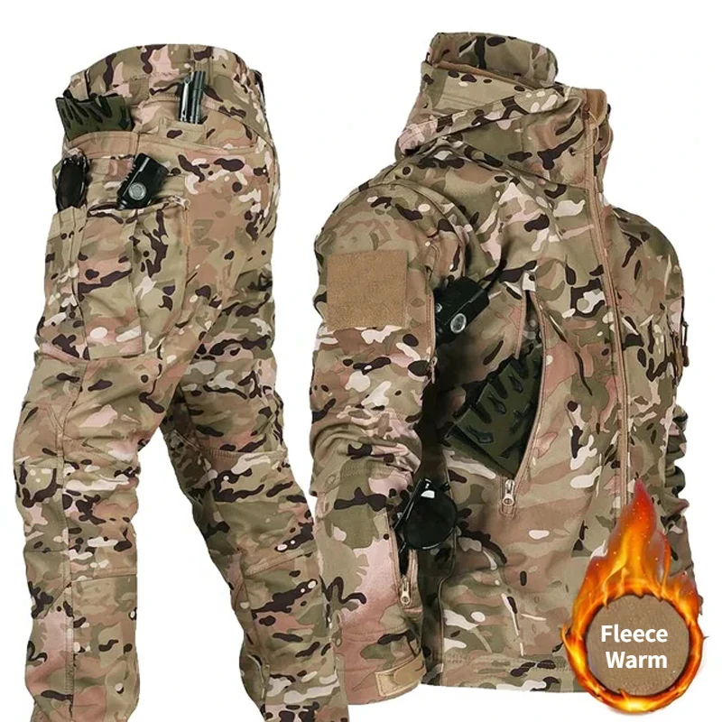 Conjunto-de-casca-macia-de-tubar-o-masculino-terno-t-tico-militar ...