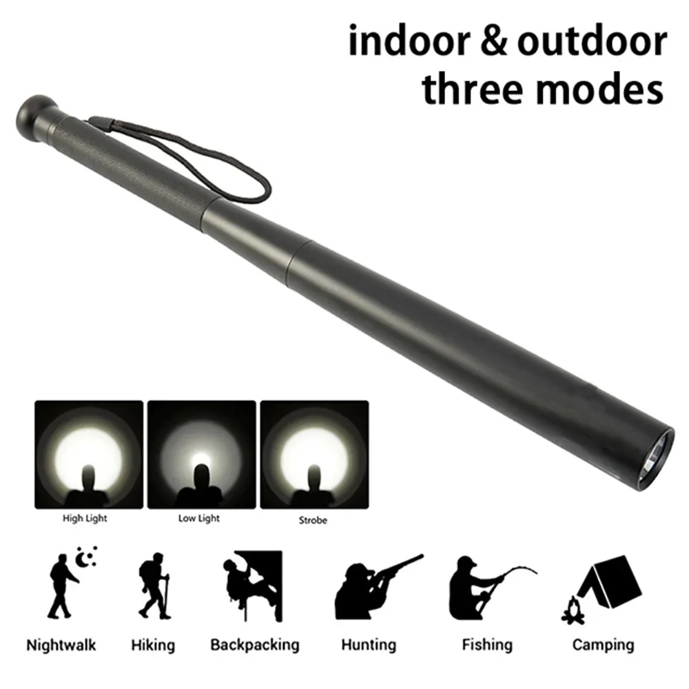 Self-Defense-Flashlight-Torch-LED-Baseball-Bat-Lamp-For-Emergency ...